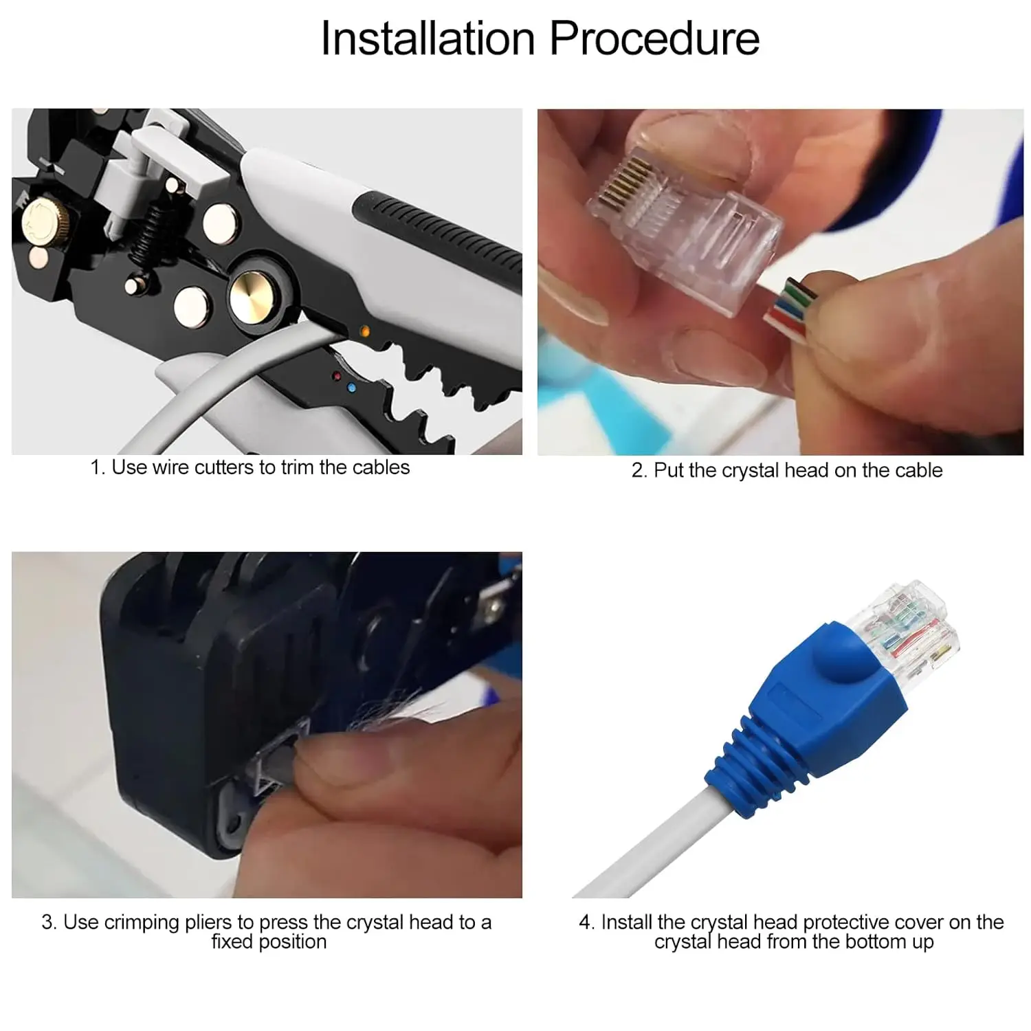 Rj45 Connector Plug Protective Sleeve Random Color Connector Plugs ...