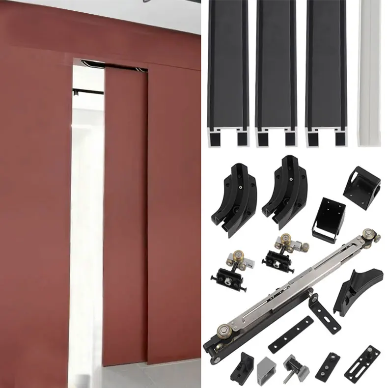 Flush Sliding Cabinet Secret Door System Aluminum Interior Pocket Door ...