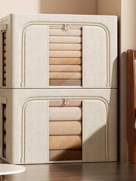 Large Foldable Storage Box Load-bearing Waterproof Wardrobe Storage Box ...