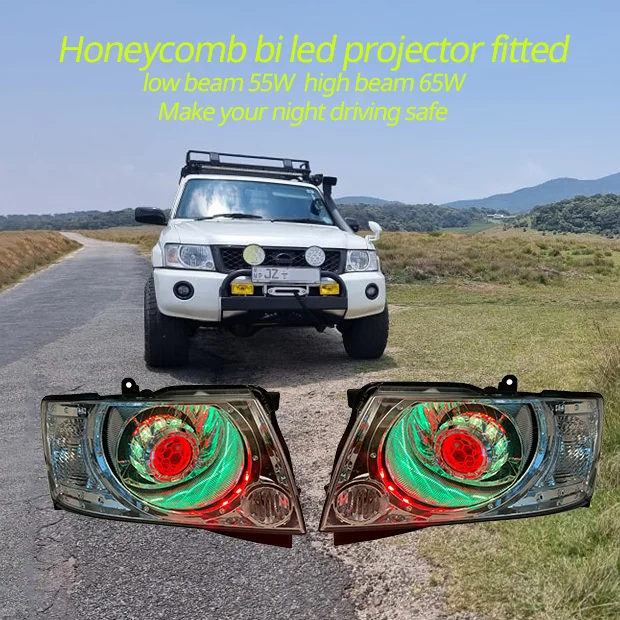 Diy Halo Led Turbine Headlights For Nissan Patrol Y61 Gu4 Gu5 Gu6 Gu7 ...