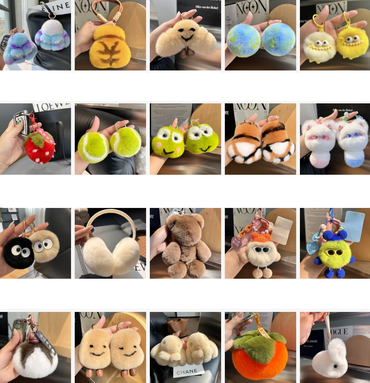 Luxury Branded Cute Plush Rabbit Matching Keys Bags Stuffed Animal ...