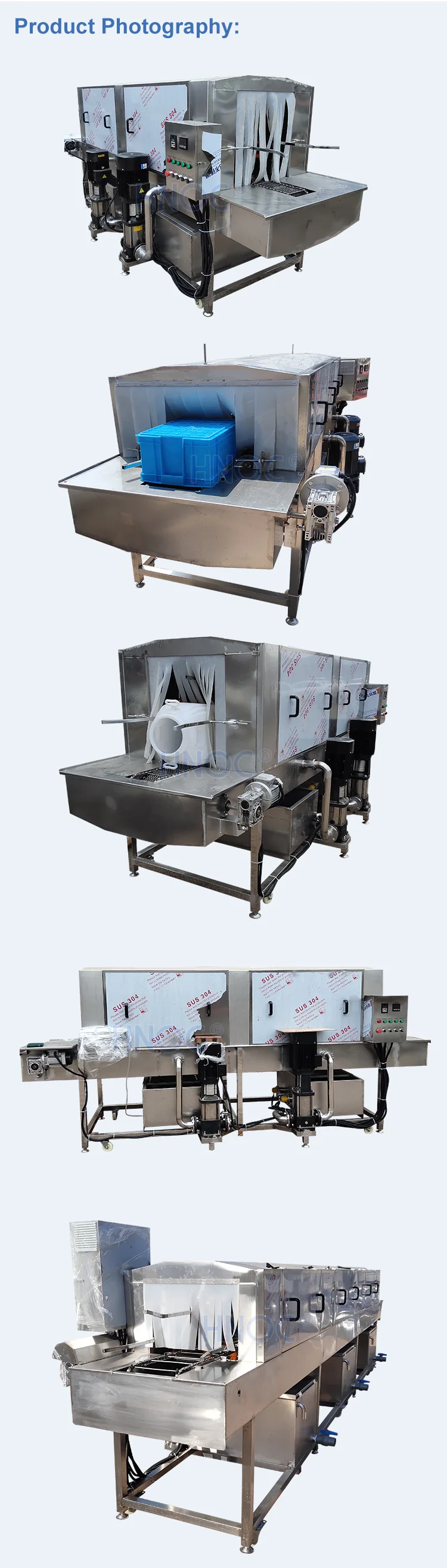 Tunnel Type Rotary Pallet Clean Basket Industrial Washer
