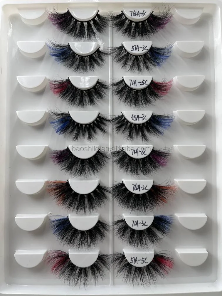 5d Fluffy Color Mink Lashes 30mm Eyelashes Mink Lashes3d Wholesale ...