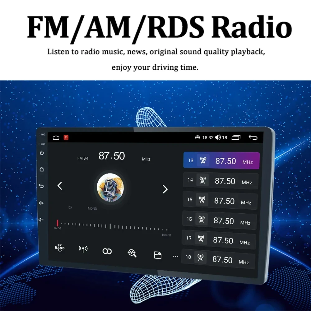 Android10 Car Radio 2 Din Stereo 7'' 9'' 10 Inch Multimedia