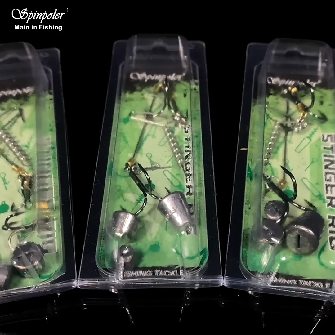Spinpoler The Pike System Stinger Rigs With Lead Weight Sinker Curltail ...