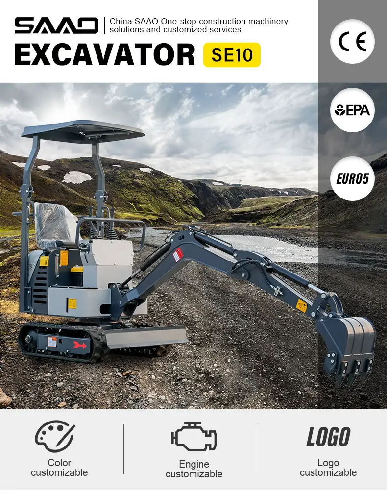 SAAO Mini Excavators - Compact Diggers with Kubota Engines