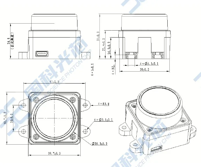 LDROBOT D500 Lidar Kit - 360 Degree Scanning Support ROS1 & ROS2