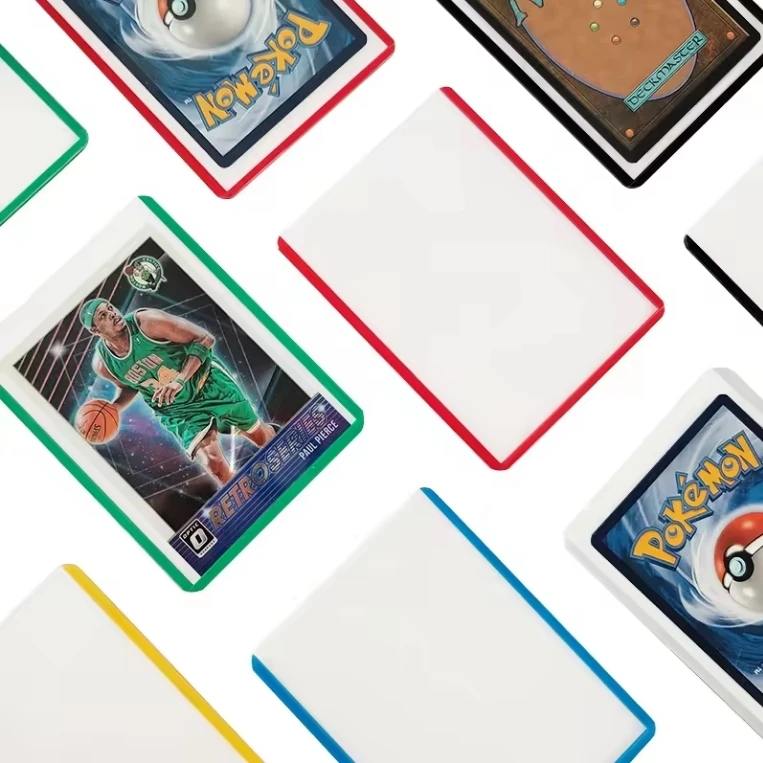 Top Loaders For Collectible Trading Cards Multi-colored Borders -3"x4 ...