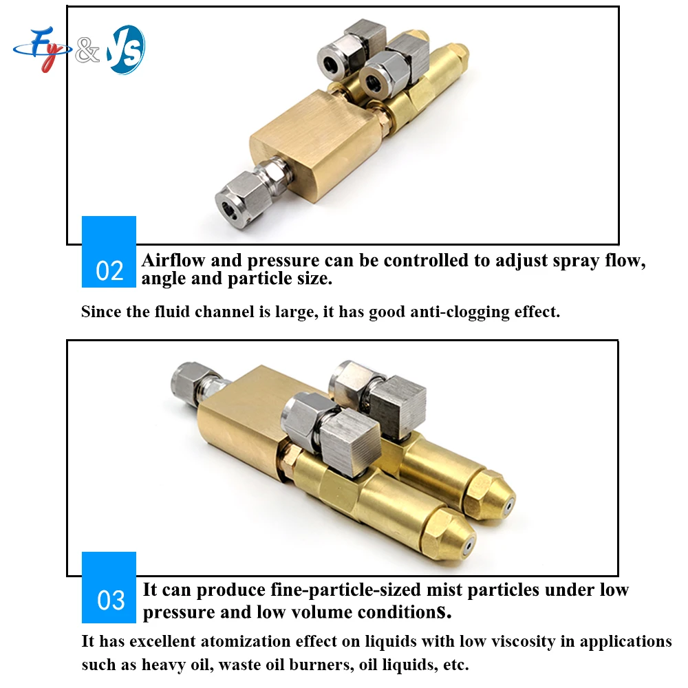 Heavy Oil Diesel Spray Nozzle Twin Siphon Fuel Oil Burner with Dual ...