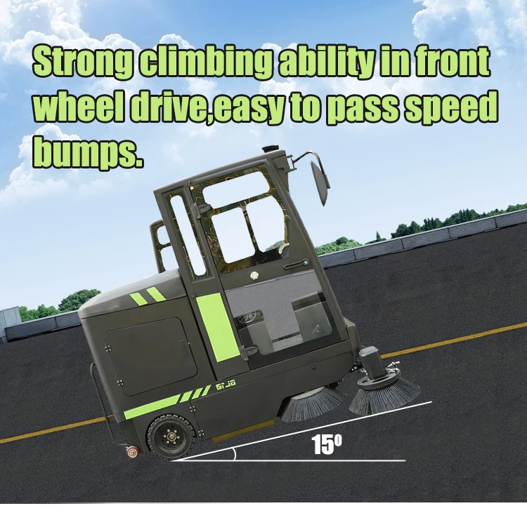 Outdoor Street Sweeper Driving Road Machine Led Safe Ride On Sweep ...