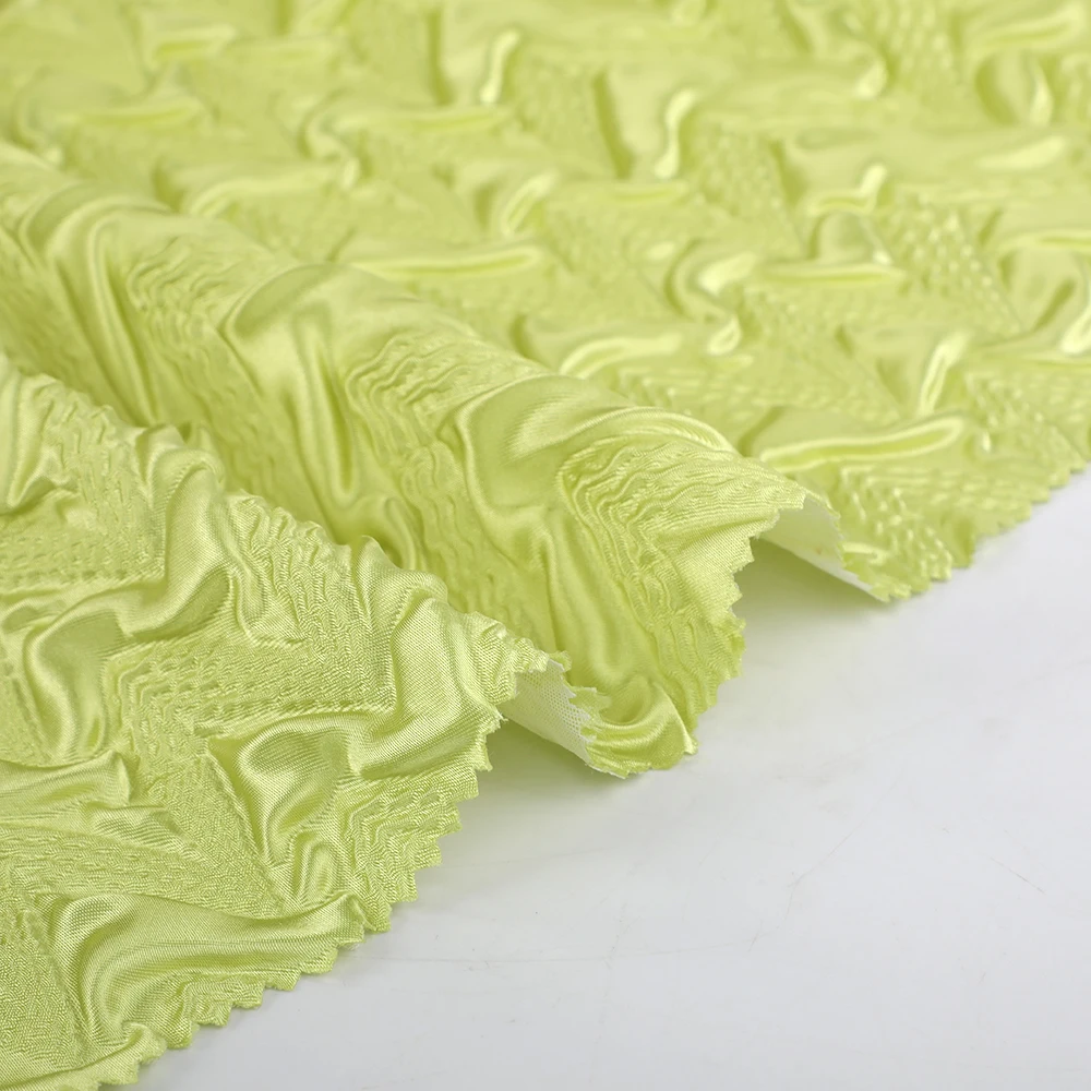 Silk Satin Lamination Mesh Fabric 100% Polyester Embossed Polyurethane ...