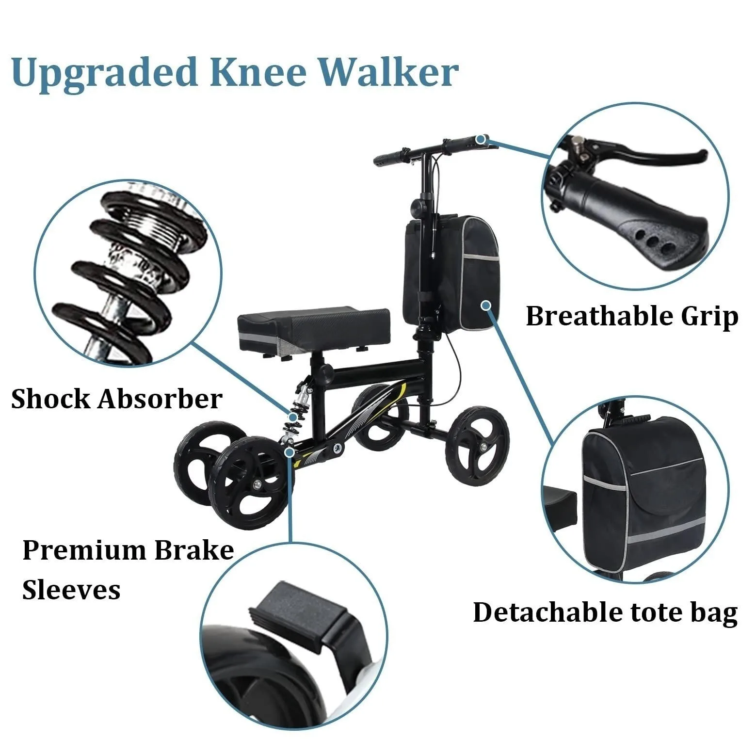 Folding Design Standing Rolling Knee Dolly Roller Scientific Bottom ...