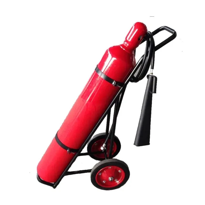 20kg Co2 Trolley Fire Extinguisher Carbon Steel Fire Fighting Wheeled Trolley Type Extinguisher ...