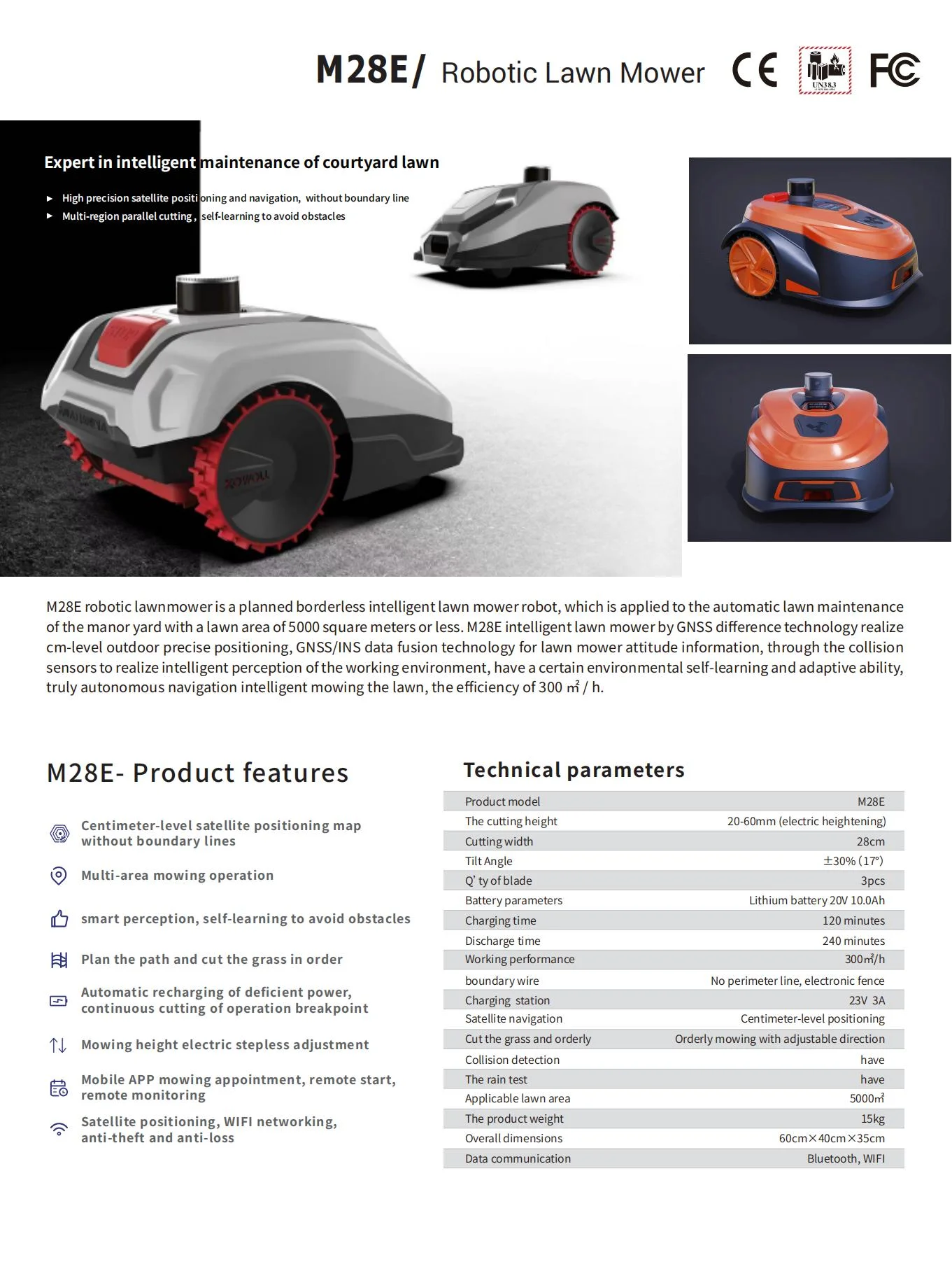 Automatic Cordless Lawnmowers Robot Grass Cutter Machine Electric
