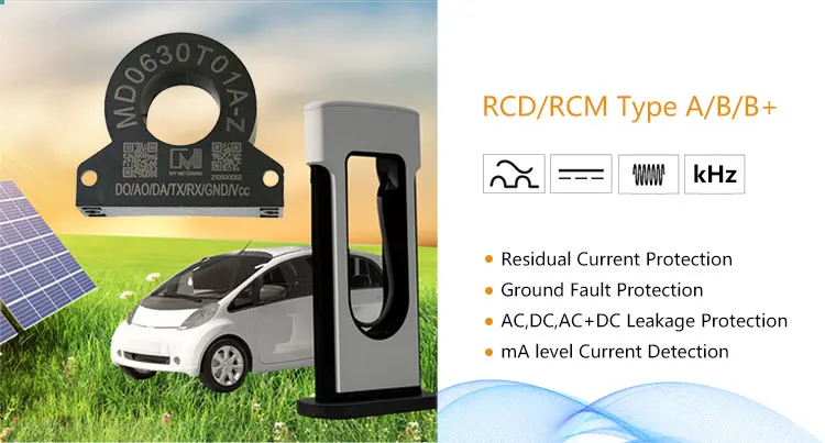 Residual Current Detection RCD 6mA DC Leakage Current Sensor for EV ...