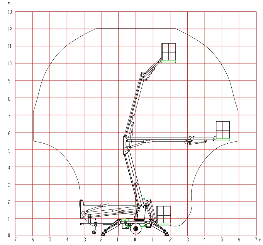 10m Telescopic Lifting Equipment Trailer Jib Lift Articulated Lift ...