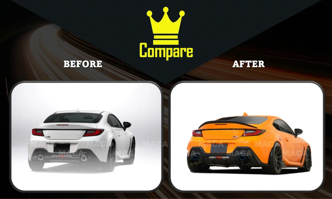 Premium Carbon Fiber Toms Style Rear Bumper Spats Splitter Under ...