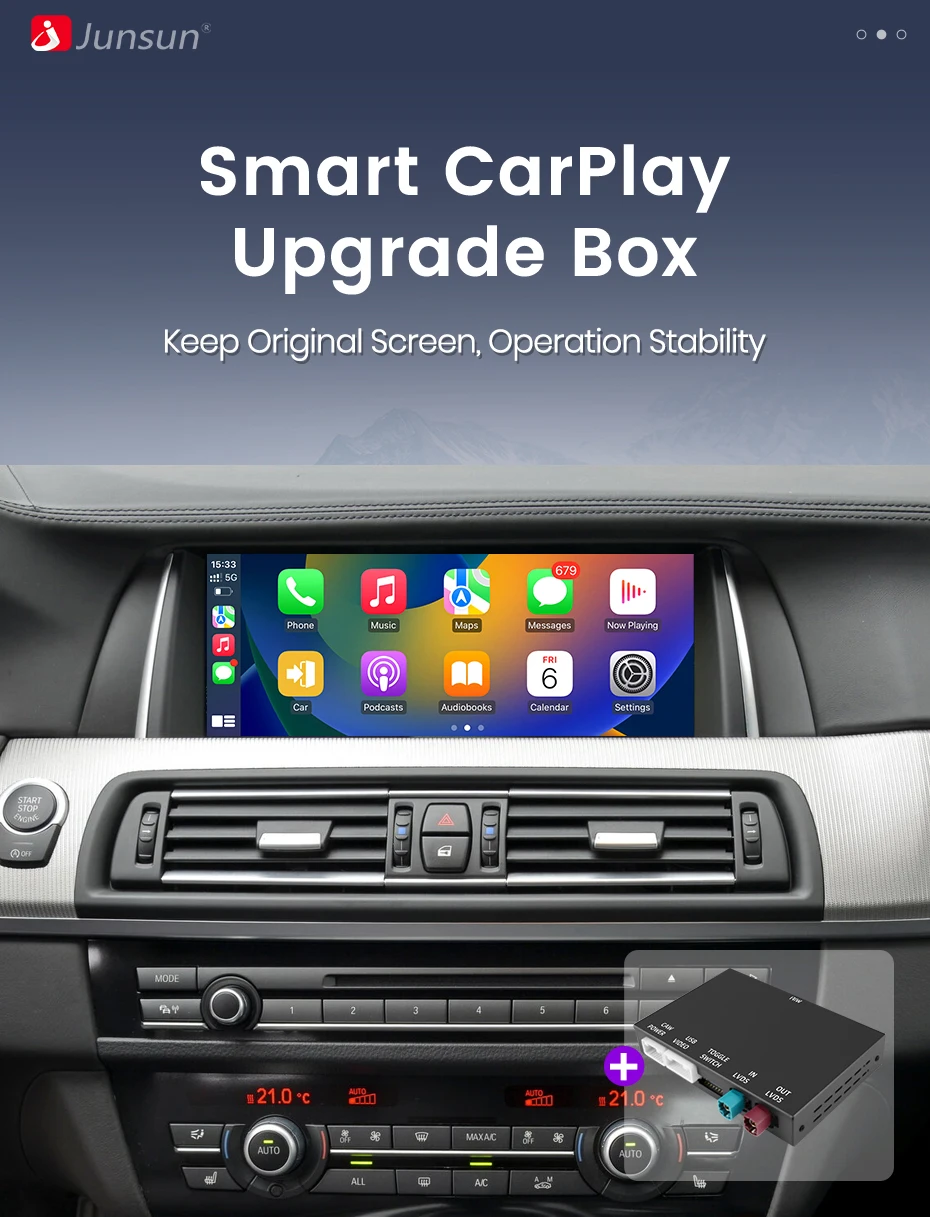 Junsun Wireless Carplay Android Auto Module Box for BMW