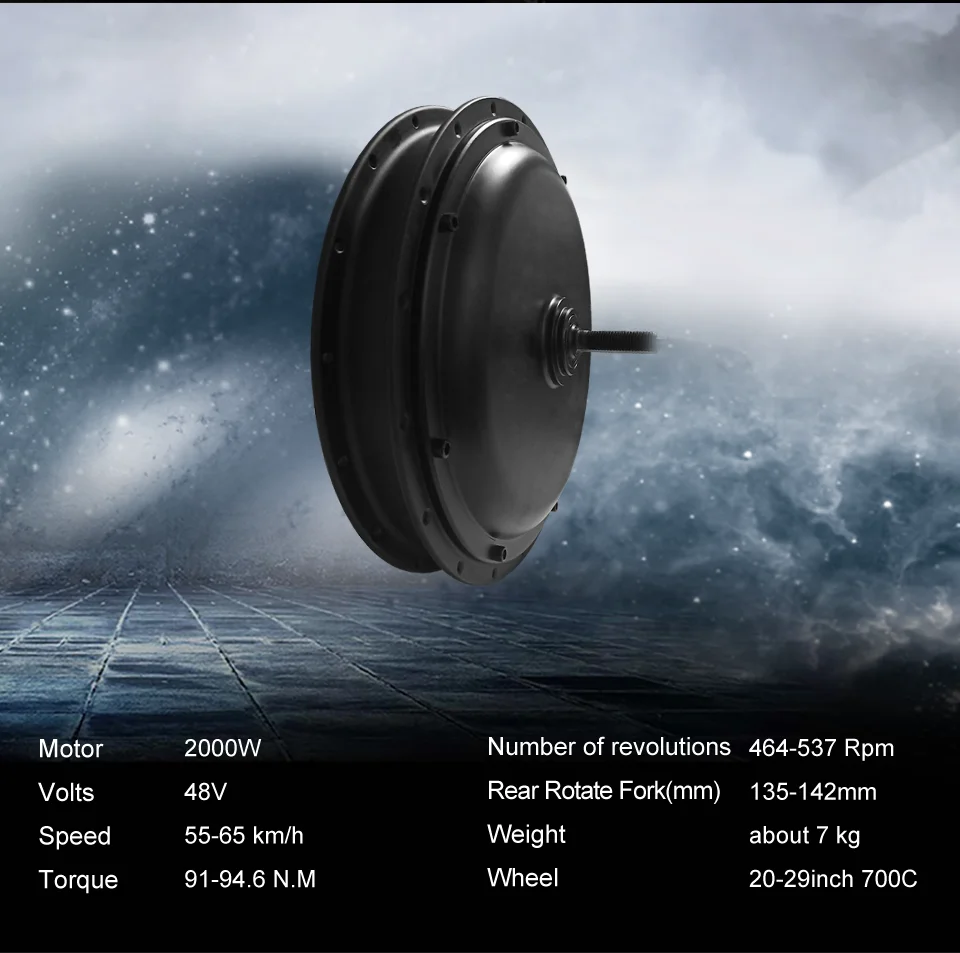 Ebike Motor 48v 2000w Mountain Bike Conversion Kit Easy Rider Kit Ez ...