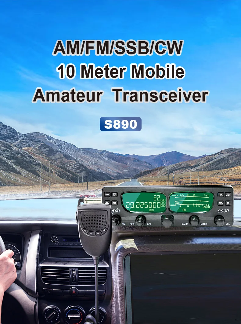 Chierda S890 CB Radio - AI Noise Reduce & 40W Power