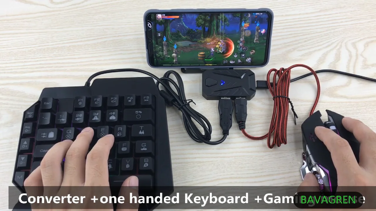 Mechanical Mobile Game Combo One-hand Game Keyboard And Mouse ...