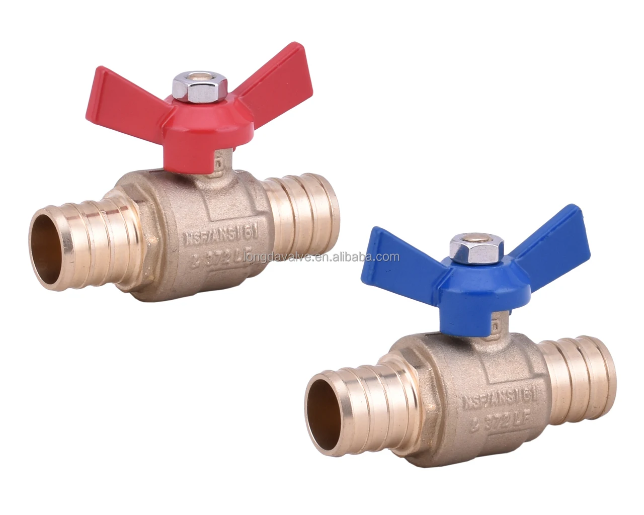 F1807 Pex Ball Valve,Pex Shut Off Valve 1/2" With Butterfly Handle (red ...