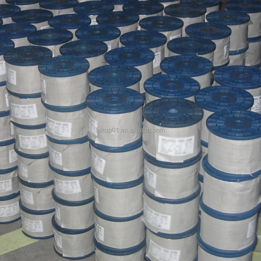 7x7 Strands Construction Aircraft Cable 1/8" T316 Stainless Steel Cable ...