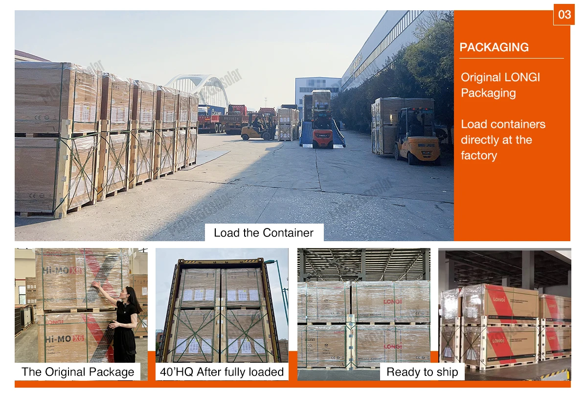 Longi Solar Himo X10 Tairay Wafer & HPBC 2.0 Technology Cell Panel 650W