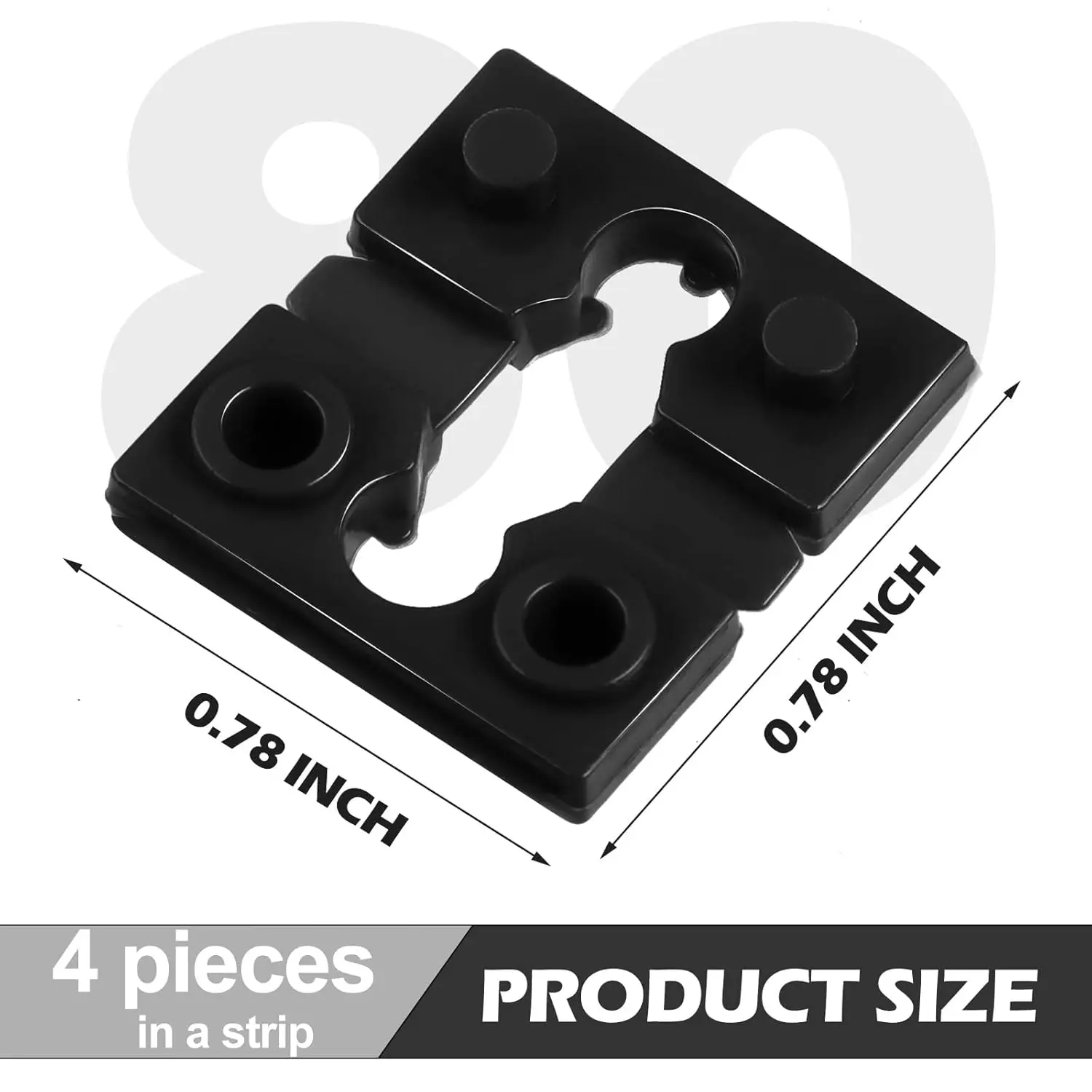 100Pcs PVC Outlet Spacers - Black Power Socket Gaskets for Loose Plug ...