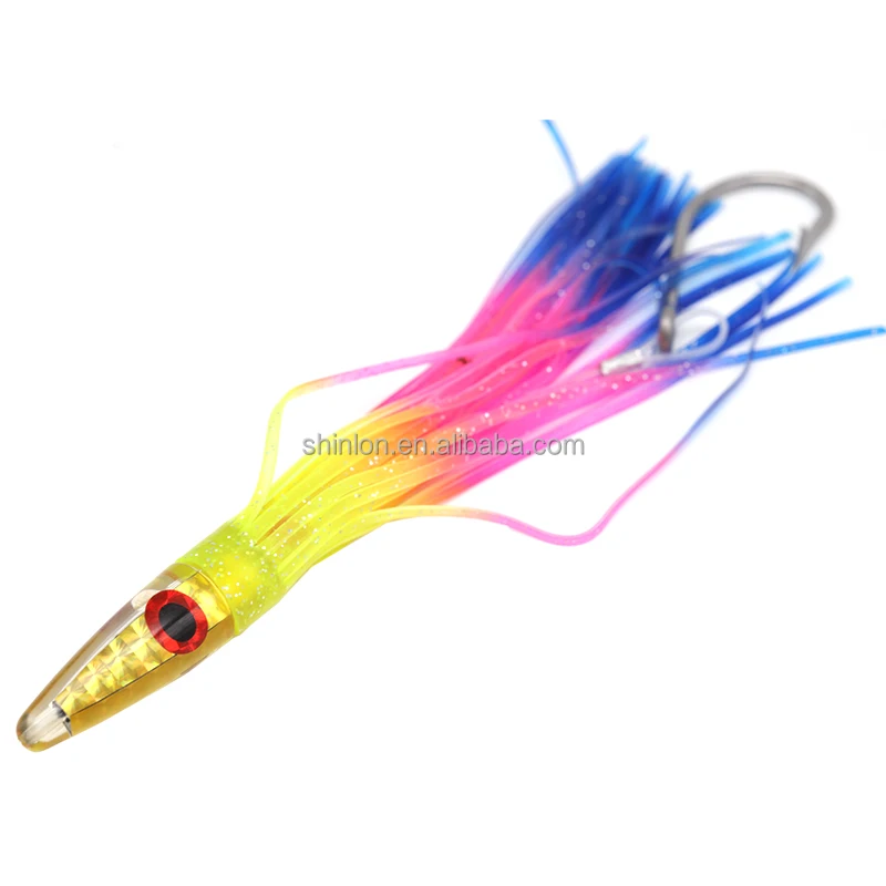 7" Squid Daisy Chain Tuna Fishing Offshore Lures Teaser Bird and Resin ...