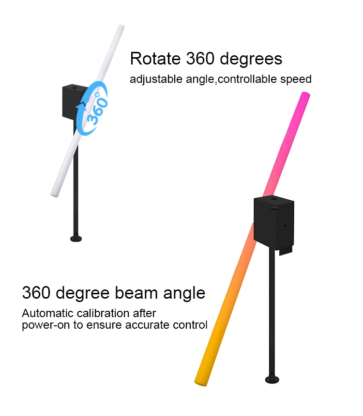 Programmable Rotating LED Tube - Ideal for Nightclub DMX Control
