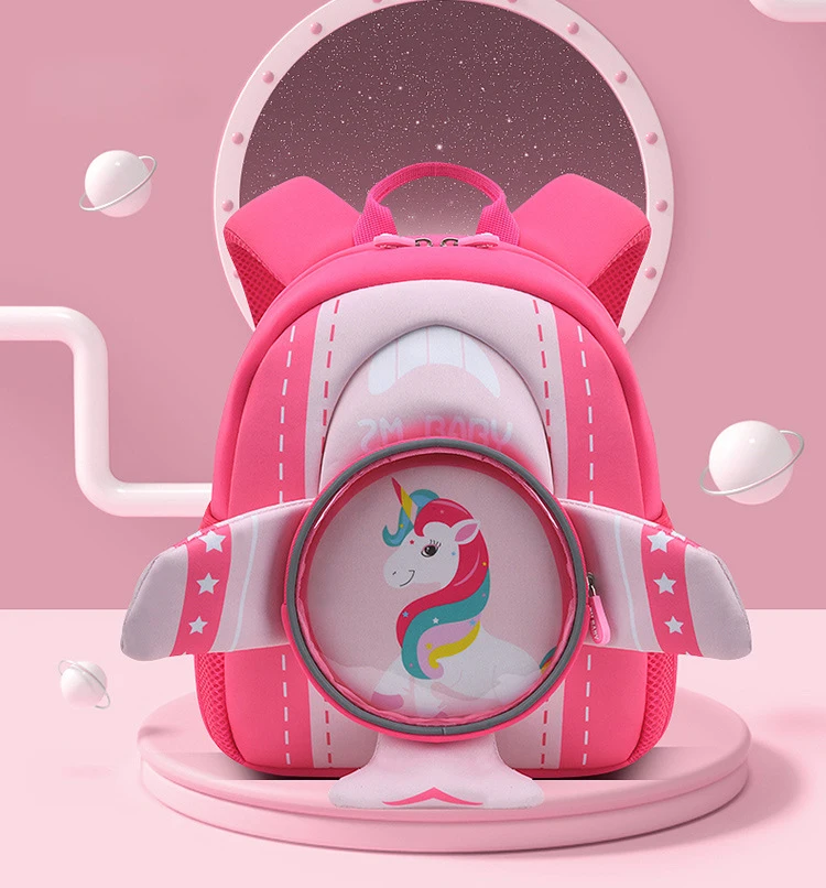 Custom Cartoon Kids Backpack Cool Airplane School Bag For Kindergarten ...