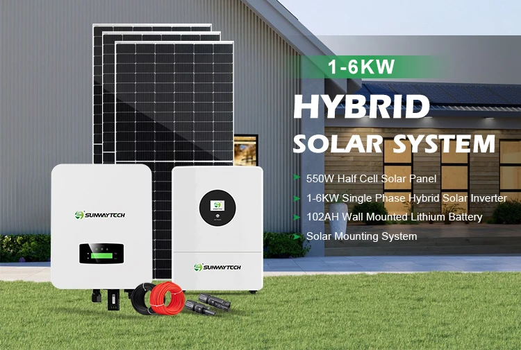 All In One Solar Power System Home 3kw 4kw 5kw 6000 Watts Hybrid Inverter Complete Solar System ...