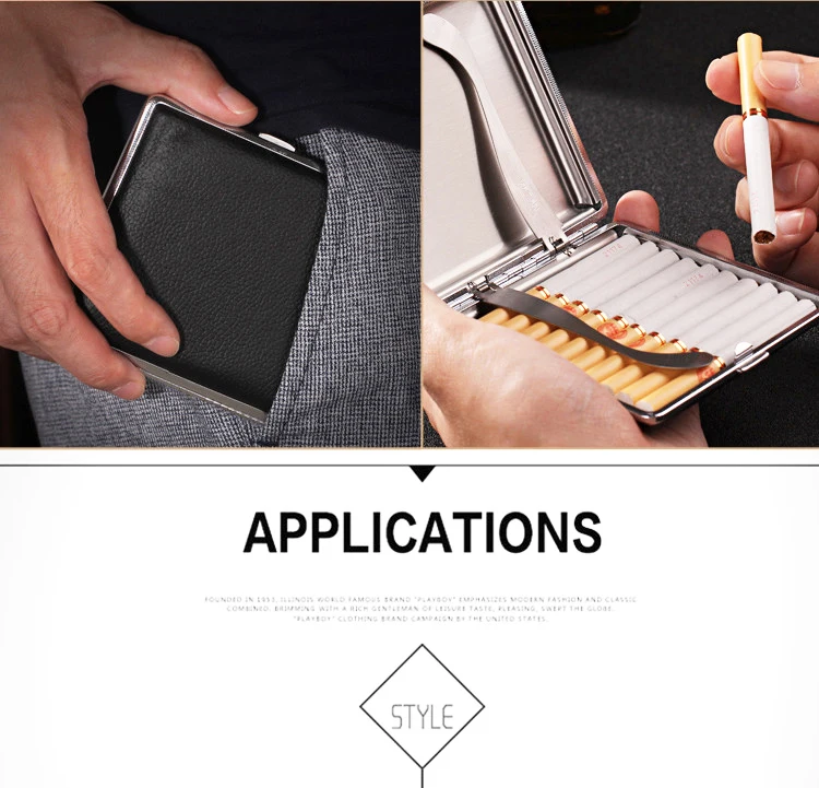 Custom Smoking Accessories Leather Waterproof Cigarette Pack Cover ...