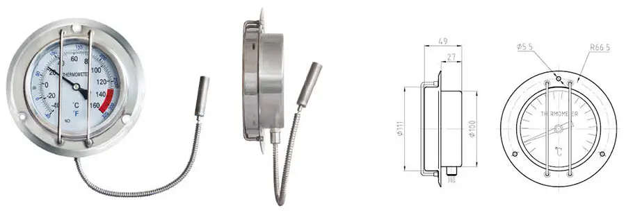 4" Back Bottom Cimc Truck Tank Container Parts Stainless Steel ISO Oil ...