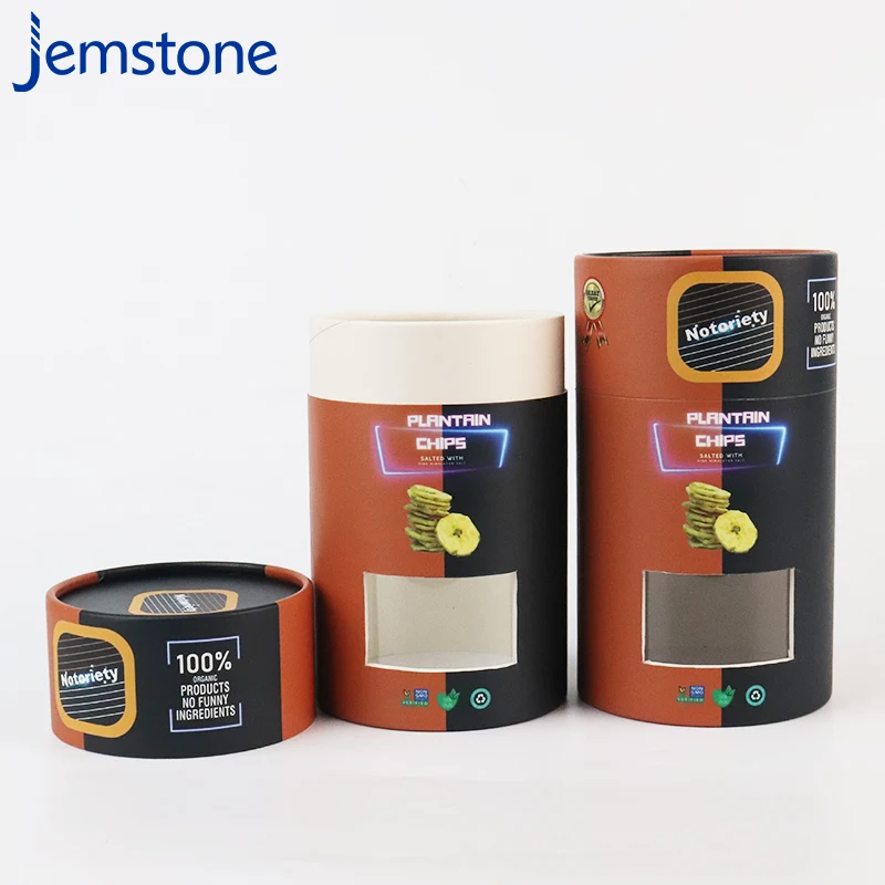 Potato Chips Cardboard Tubes Recyclable Paper Tube Packaging For Chips ...