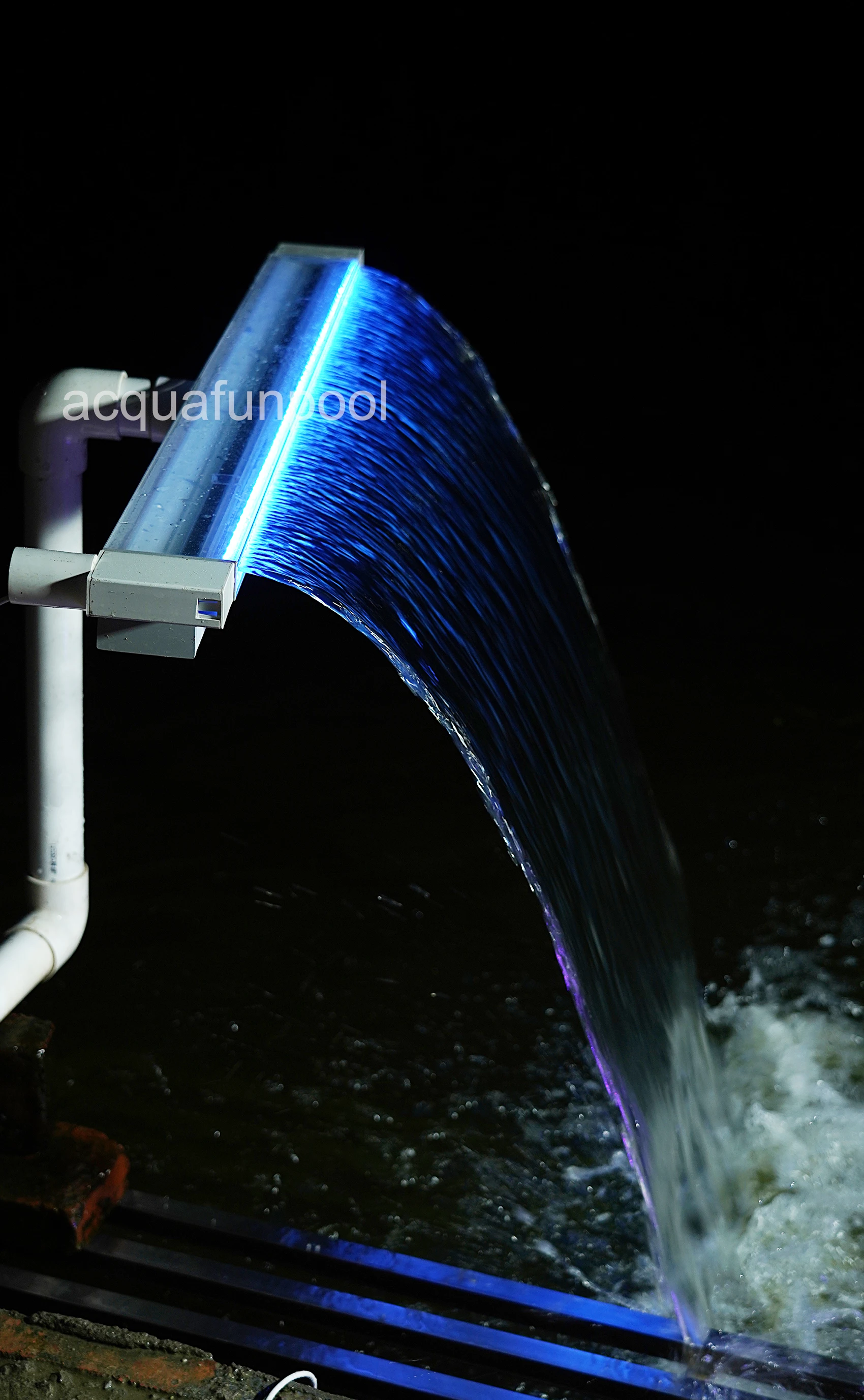 Garden Swimming Pool Cascade Water Blade Wall Spillway Led Acrylic ...