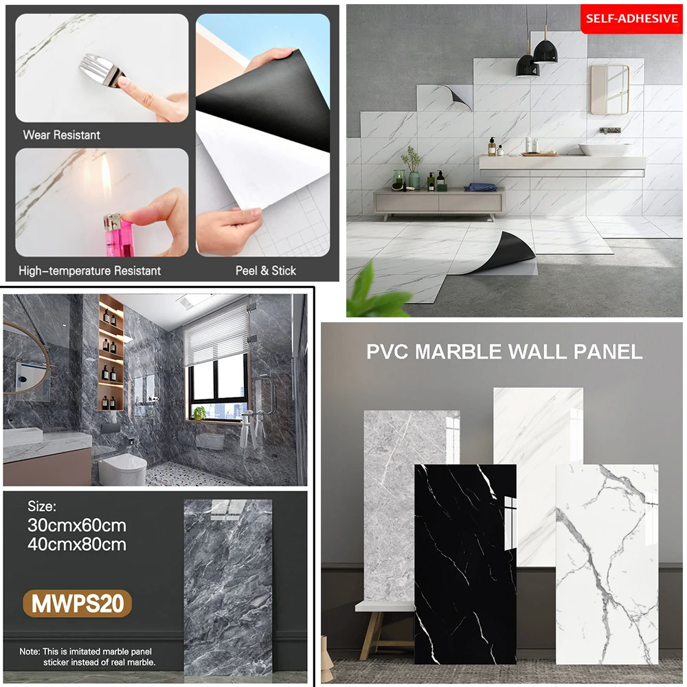 Marble-look Wall Panels - Durable, Stylish, and Waterproof