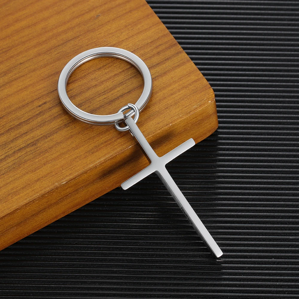 Cross Key Chain With Ring Custom Engraved God Grant Me The Serenity ...