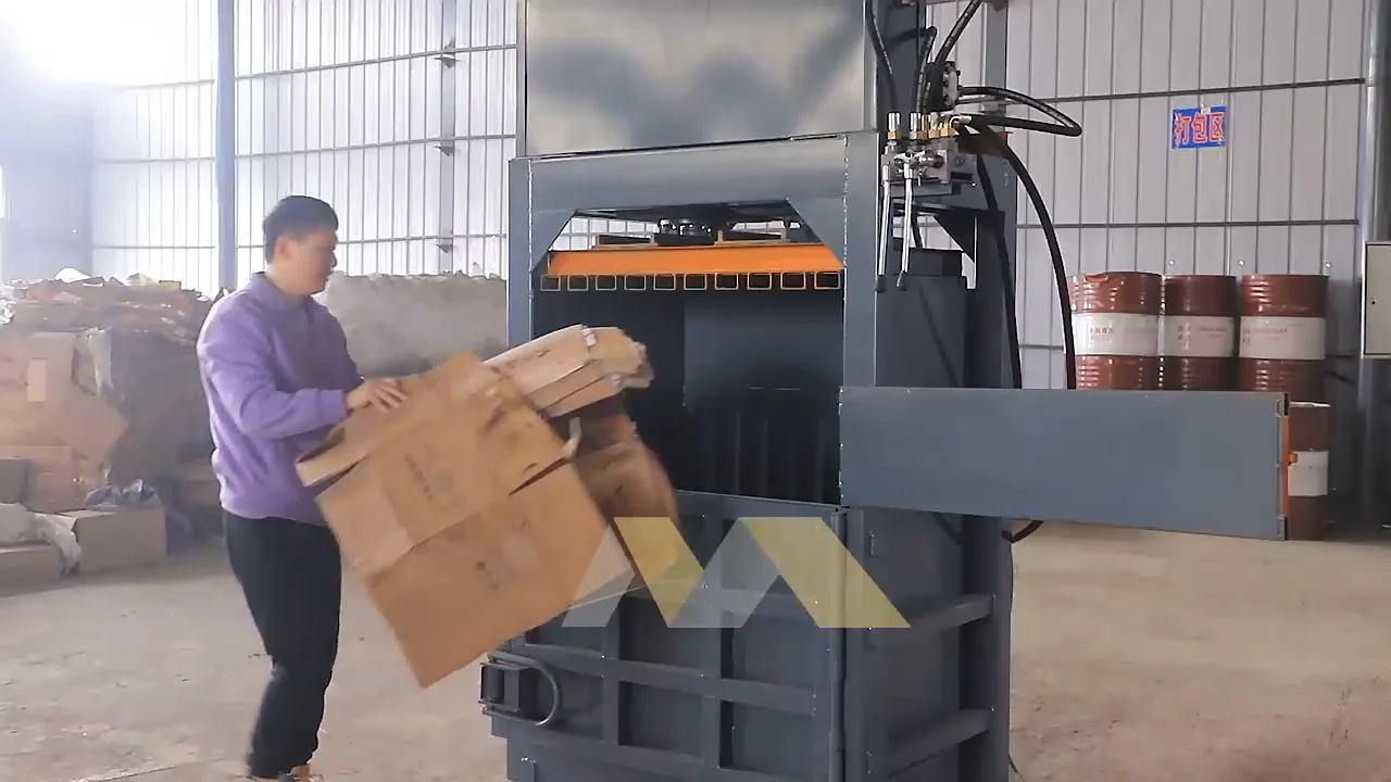 Vertical Hydraulic Packaging Waste Paper Baling High Performance Tyre ...