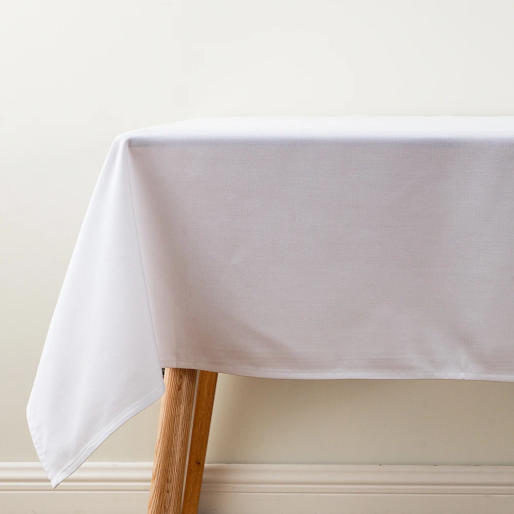 White Tablecloth Super Soft Extra Damask Heavy Weight Tablecloth For ...