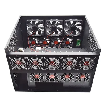 Rackmount 7u 6 Gpu Case Dual Psu 6 Card Frame With 16 Fans Gpu Chassis ...