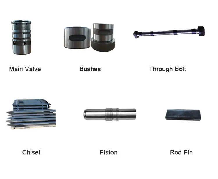 Mini Excavator Hydraulic Rock Breaker Spare Parts Piston MDO95 MDO330 ...