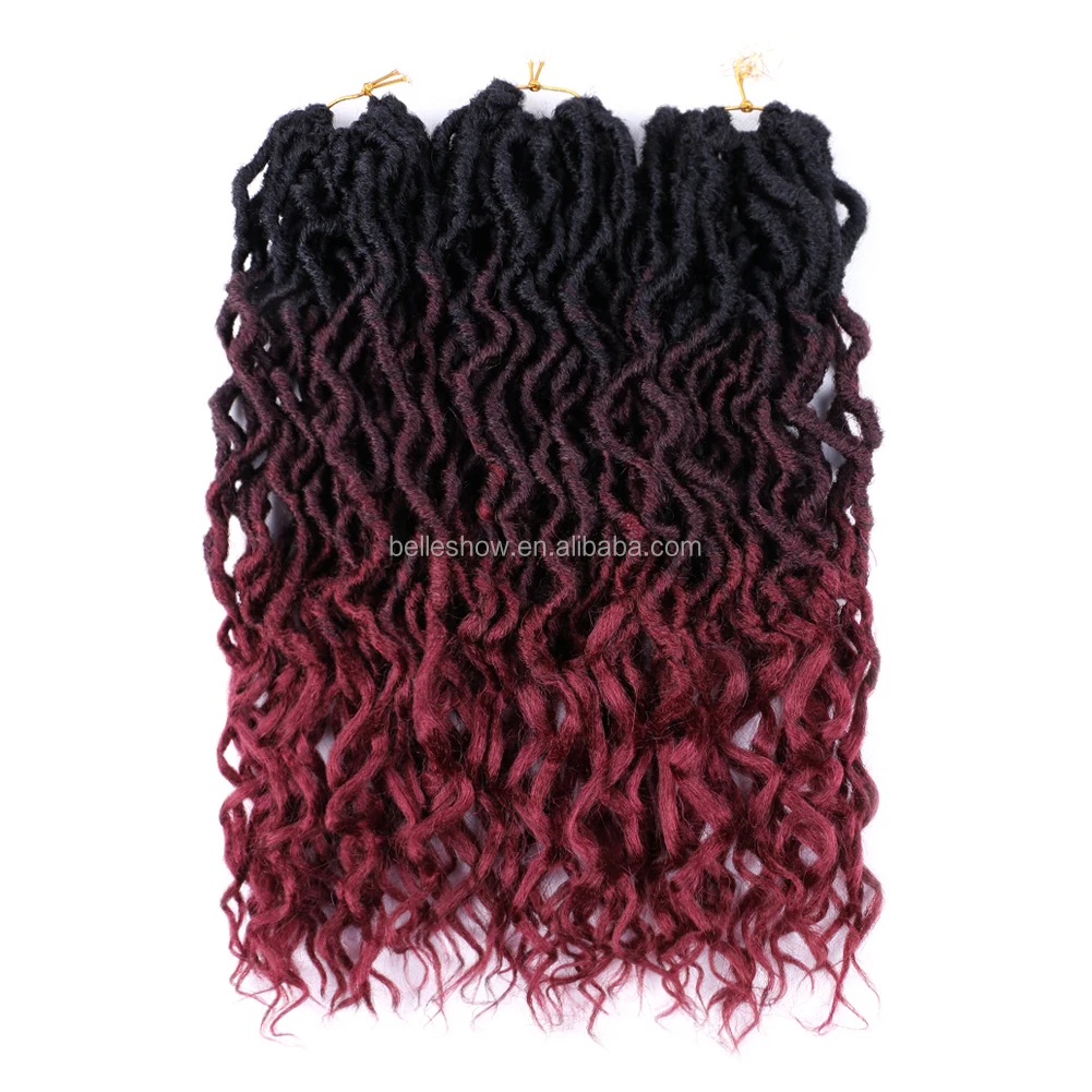 18inch Synthetic Gypsy Locs Extension Braids Wavy Curly Crochet Braid ...