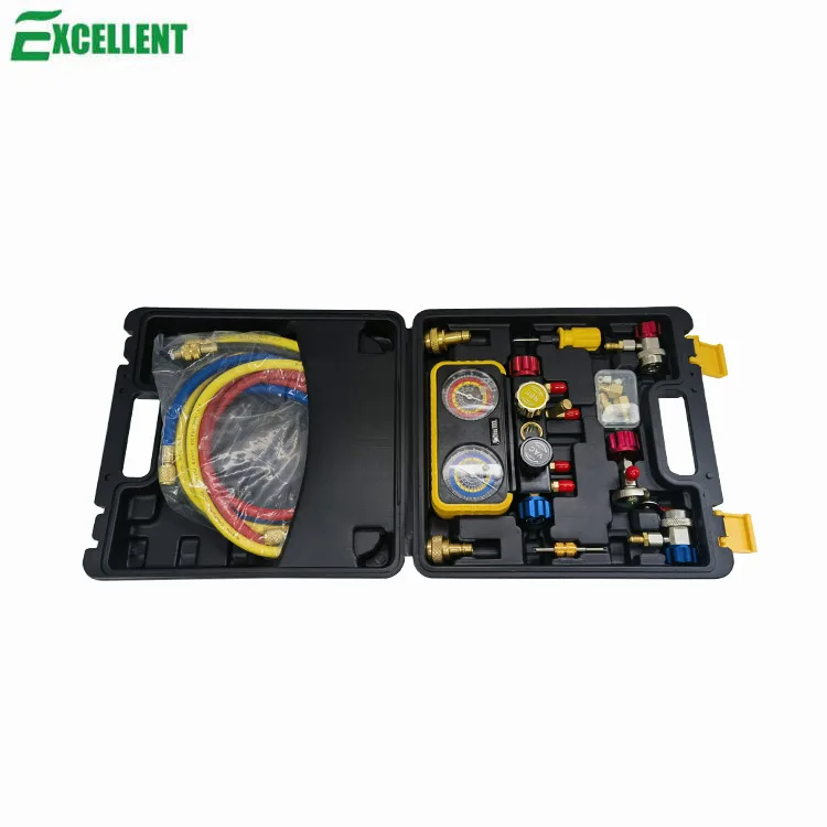 High Precision Double Manifold Hvac System Gauge Digital Refrigeration ...