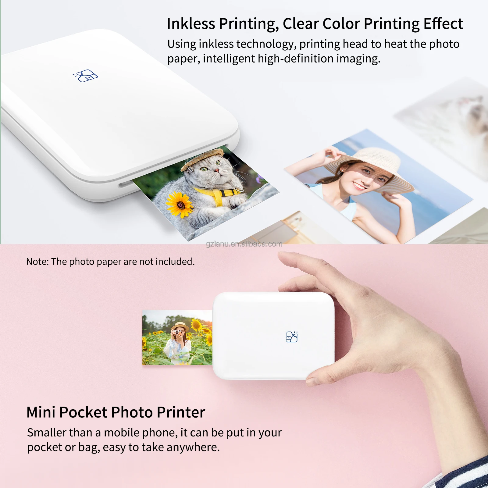 HPRT MT53 Mini Pocket 3 Inch Photo Printer - Portable & Colorful