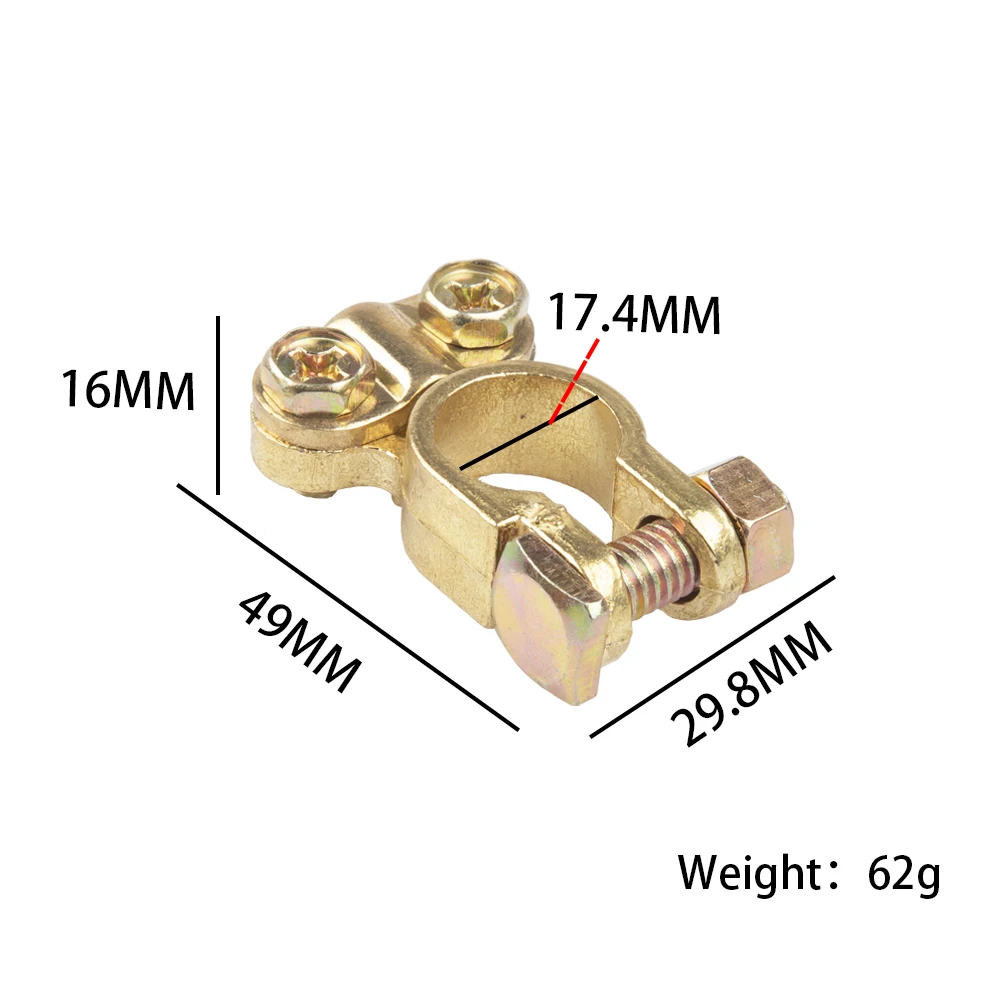 Heavy-Duty Brass Battery Terminal Block Positive and Negative Crimp ...