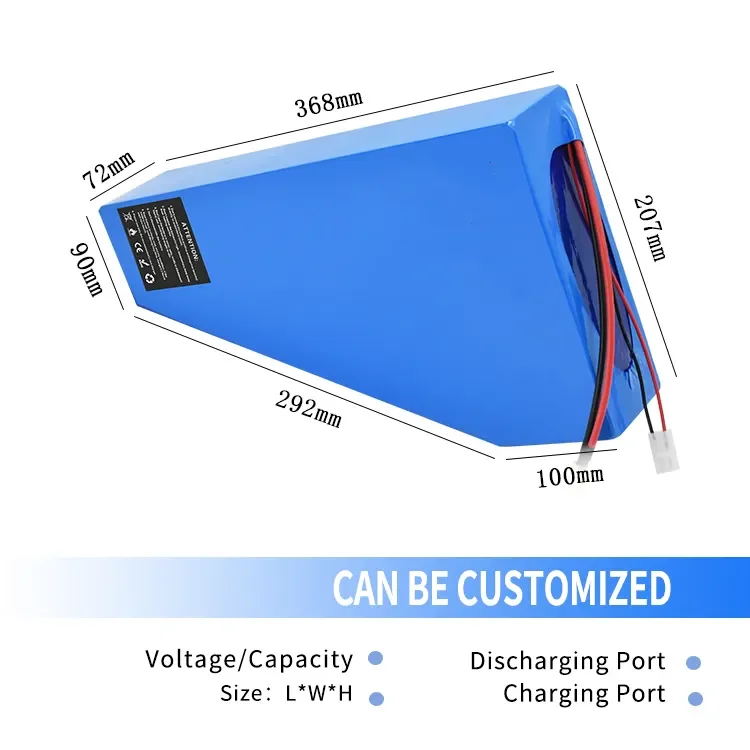 Triangle Ebike Li-ion Batteries 48v 52v 60v 72v 20ah 24ah 28ah Electric ...