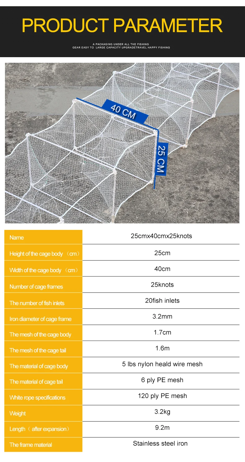 Aquaculture Fish Shrimp Cages Trap With Stainless Iron Frame Hot Sell ...