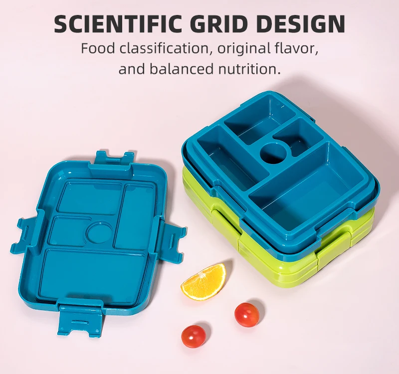 New Arrival Plastic School Lunch Box Kids Reusable Leakproof